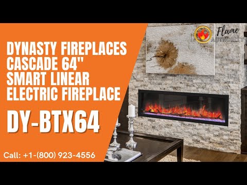 Dynasty Fireplaces Cascade 64" Linear Electric Fireplace DY-BTX64 – Flame Authority
