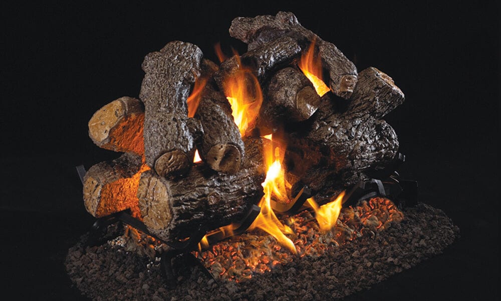 Real Fyre Charred Royal English Oak 30" See Thru Gas Log Set CHB-2-30 – Flame Authority
