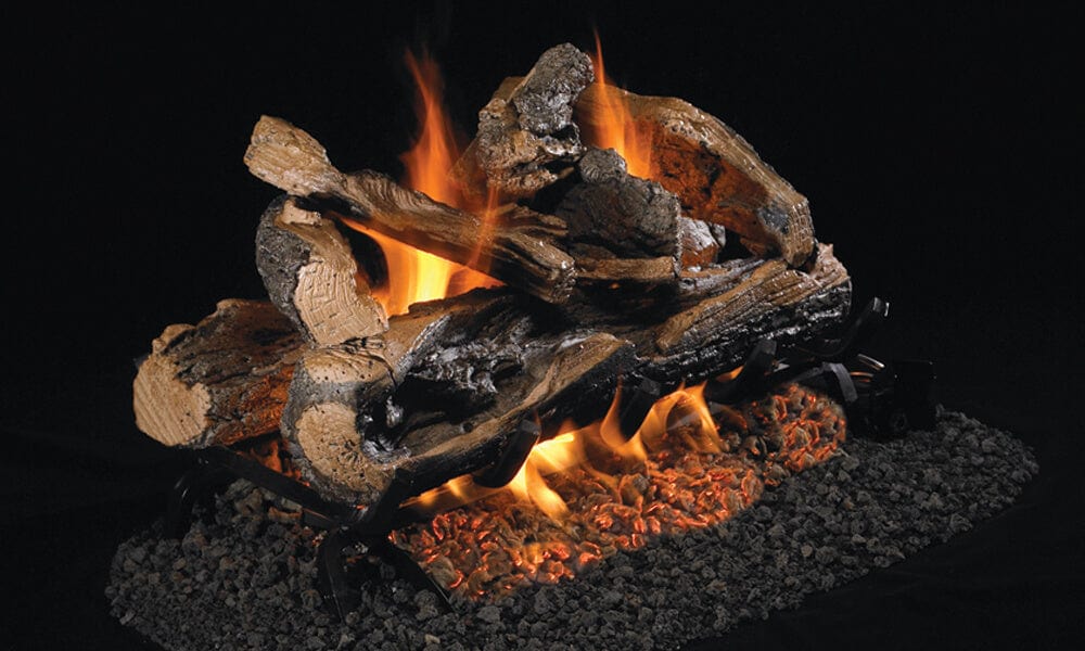 Real Fyre Rugged Split Oak 30" See-Thru Vented Gas Log Set RRSO-2-30 – Flame Authority