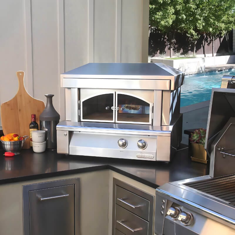 Alfresco 30-Inch Countertop Outdoor Pizza Oven – Flame Authority