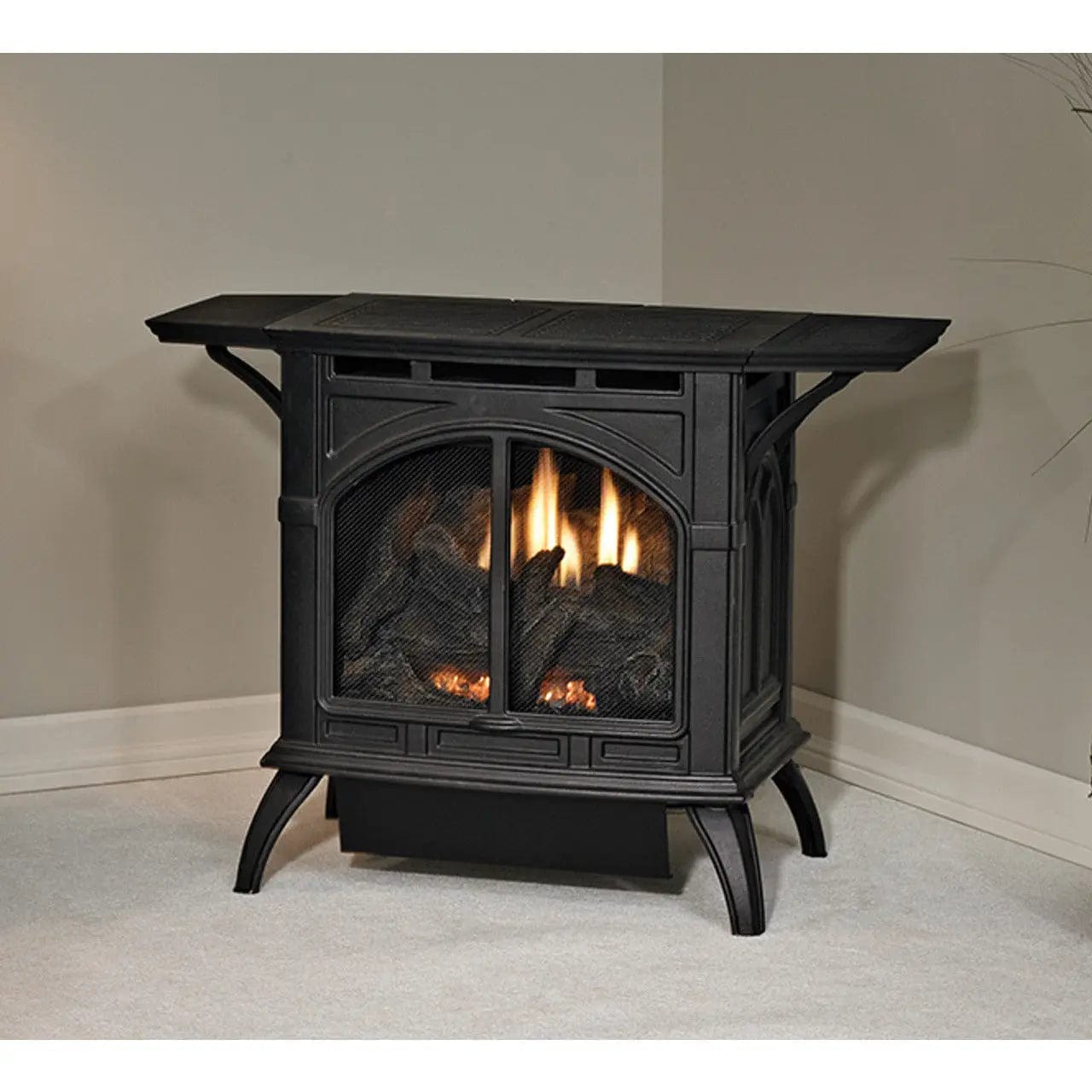 American Hearth Small Cast Iron Spirit Stove Vent Free VFD10CC30 ...