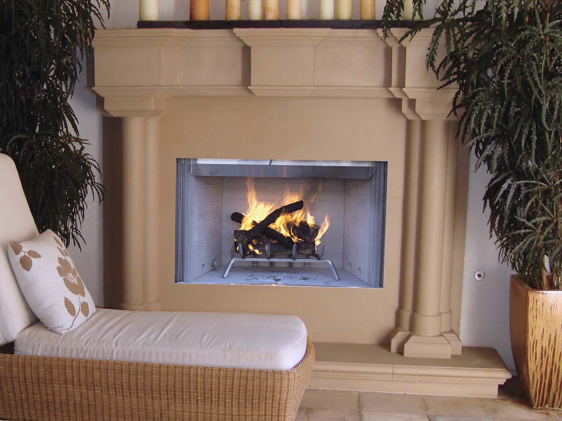 Astria 36" Tuscan Outdoor Open-Hearth Wood-Burning Fireplace Tuscan36 ...