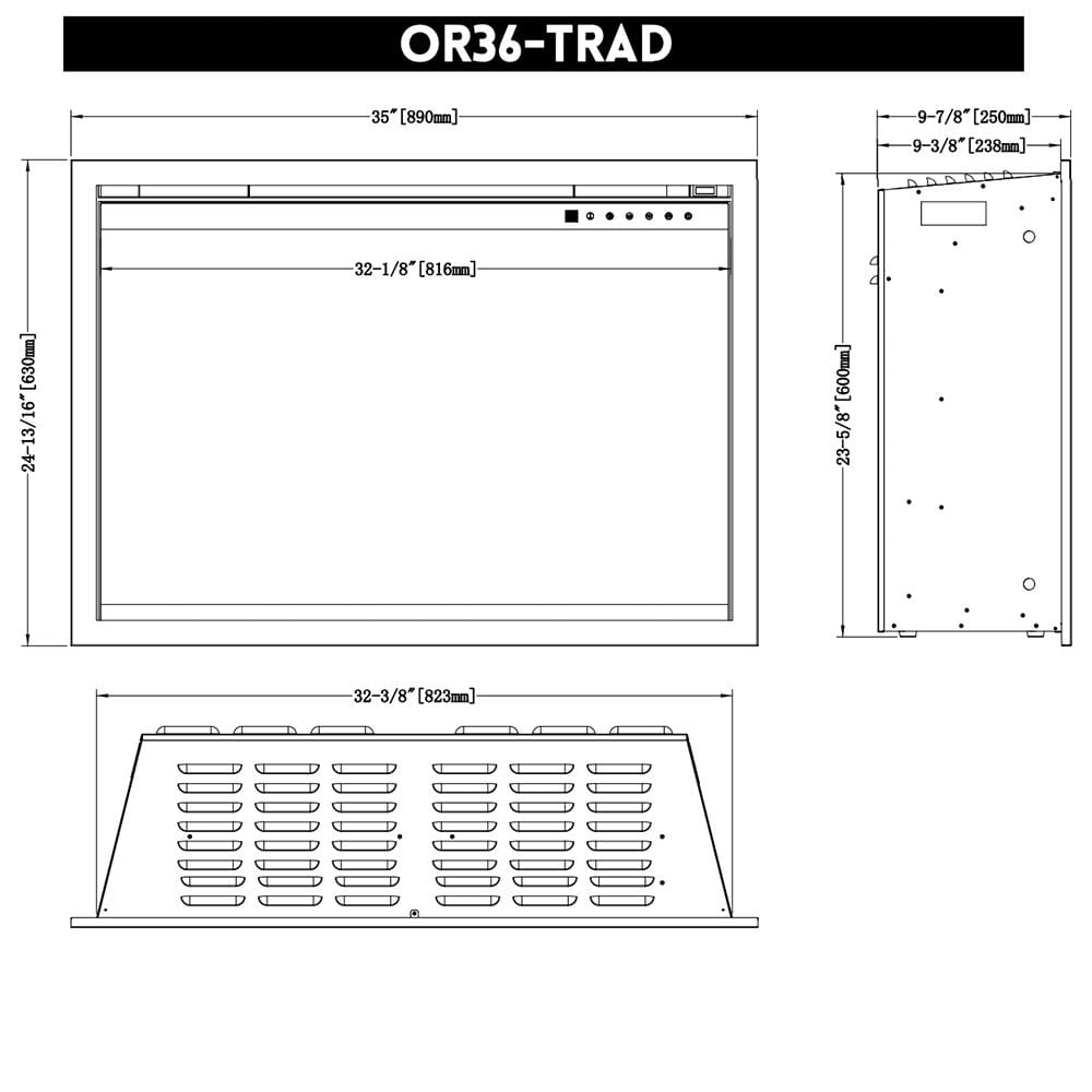 Modern Flames Orion Traditional 36" Electric Fireplace OR36-TRAD – Flame Authority