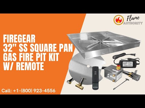 Firegear 32" Stainless Steel Square Pan Fire Pit Kit FPB-32SBSAWS-N ...