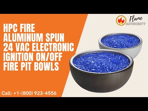 HPC Fire Aluminum Spun 24 VAC Electronic Ignition On/Off Fire Pit Bowl ...