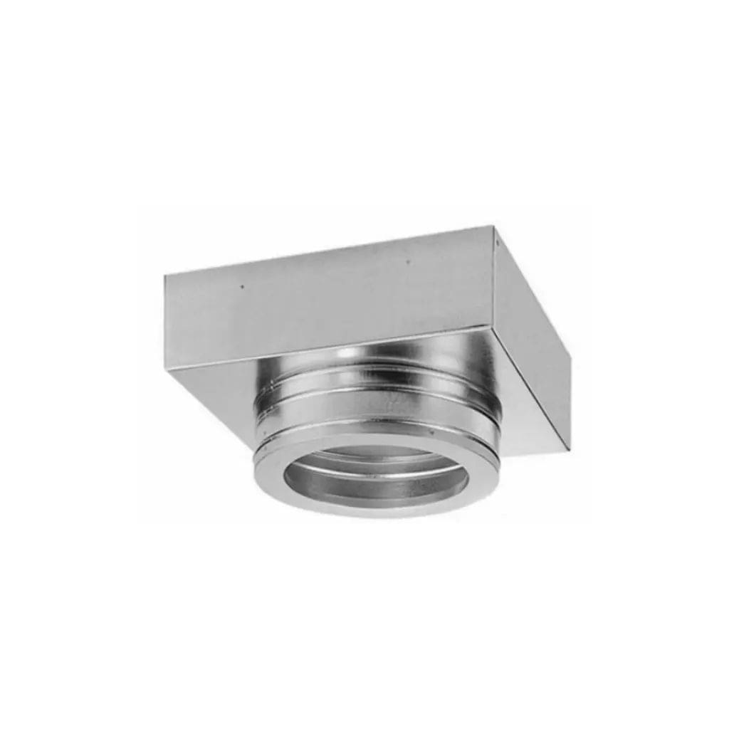 DuraVent DuraTech 5" Diameter Flat Ceiling Support Box w/ Trim Collar ...