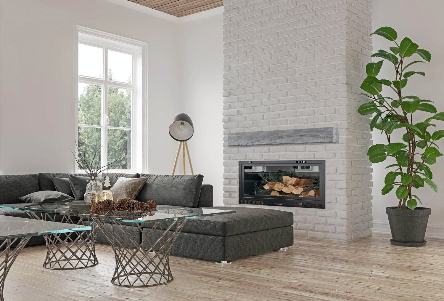 Lexington Hearth Grist Mill Weathered Grey Fireplace Non-Combustible M ...