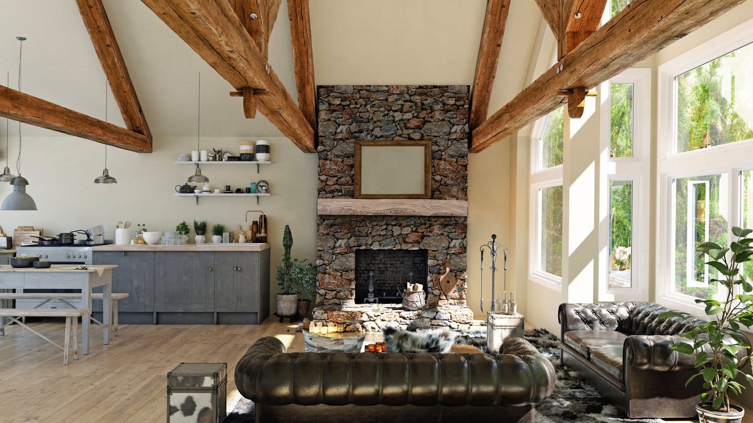 Lexington Hearth Rickhouse Pale Honey Fireplace Non-Combustible Mantel ...