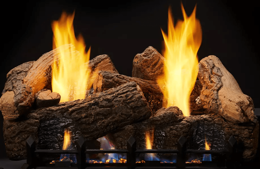 Monessen 18-inch Berkley Oak 7-piece Ceramic Fiber Gas Log Set- BO18-F ...